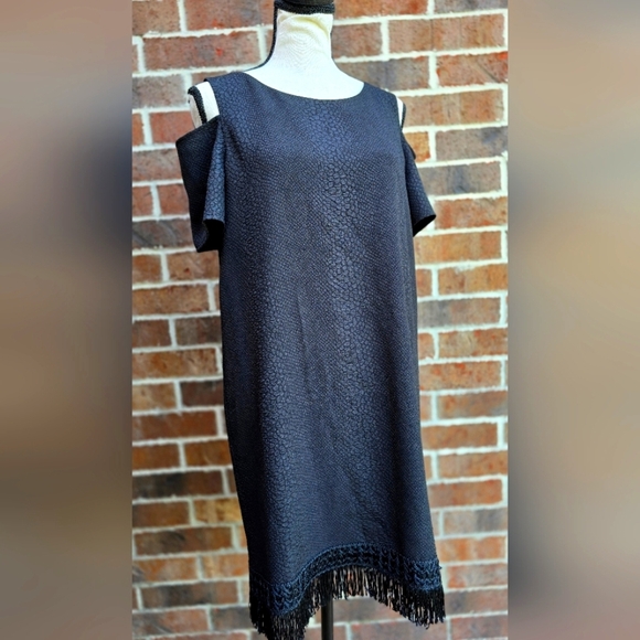 cooper & ella | Dresses | Cooper Ella Black Fringe Dress | Poshmark
